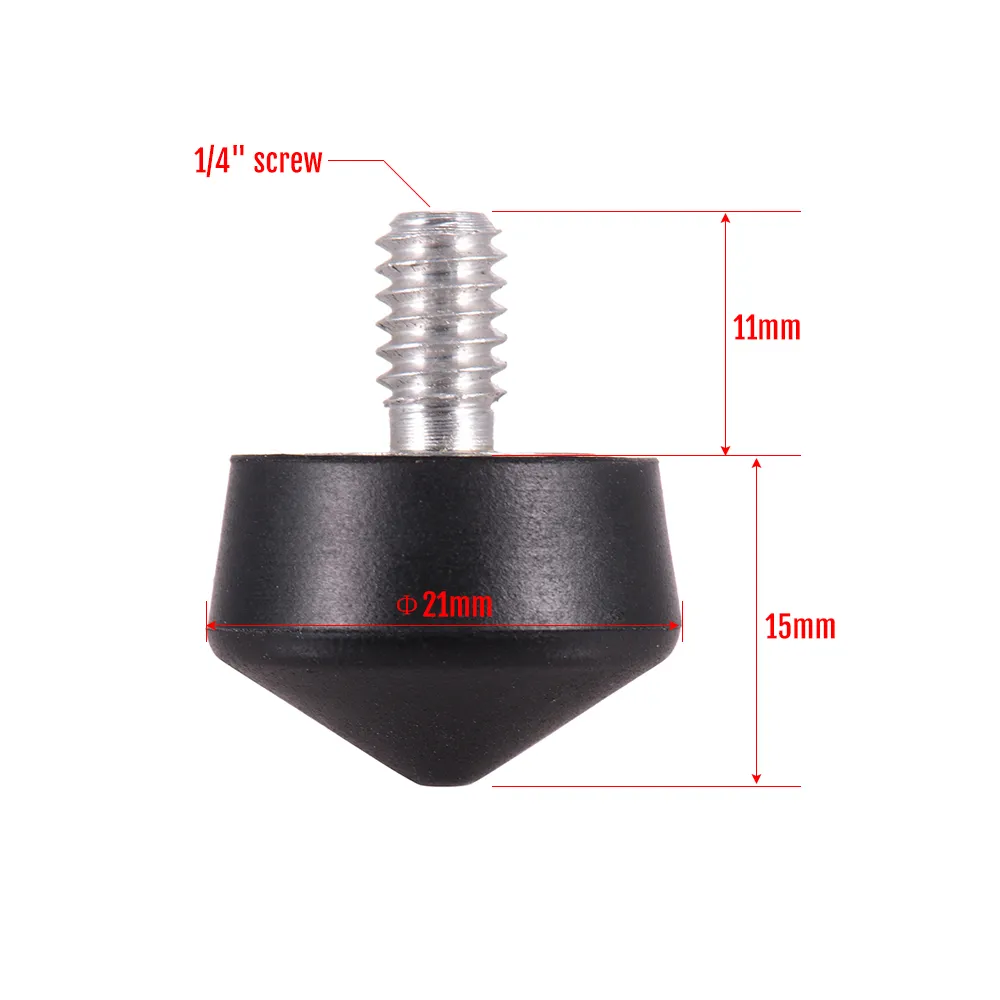 Universal 3/8 Inch Anti-slip Rubber Foot Spike for Andoer Benro Gitzo ...