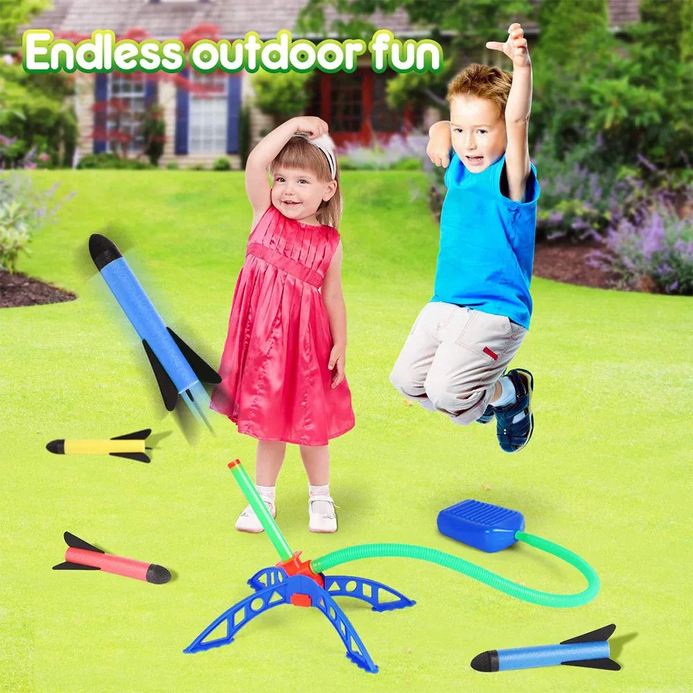 Upgraded Flying Foam Jump Toy - Outdoor Foot Flashing Stomp Soaring ...