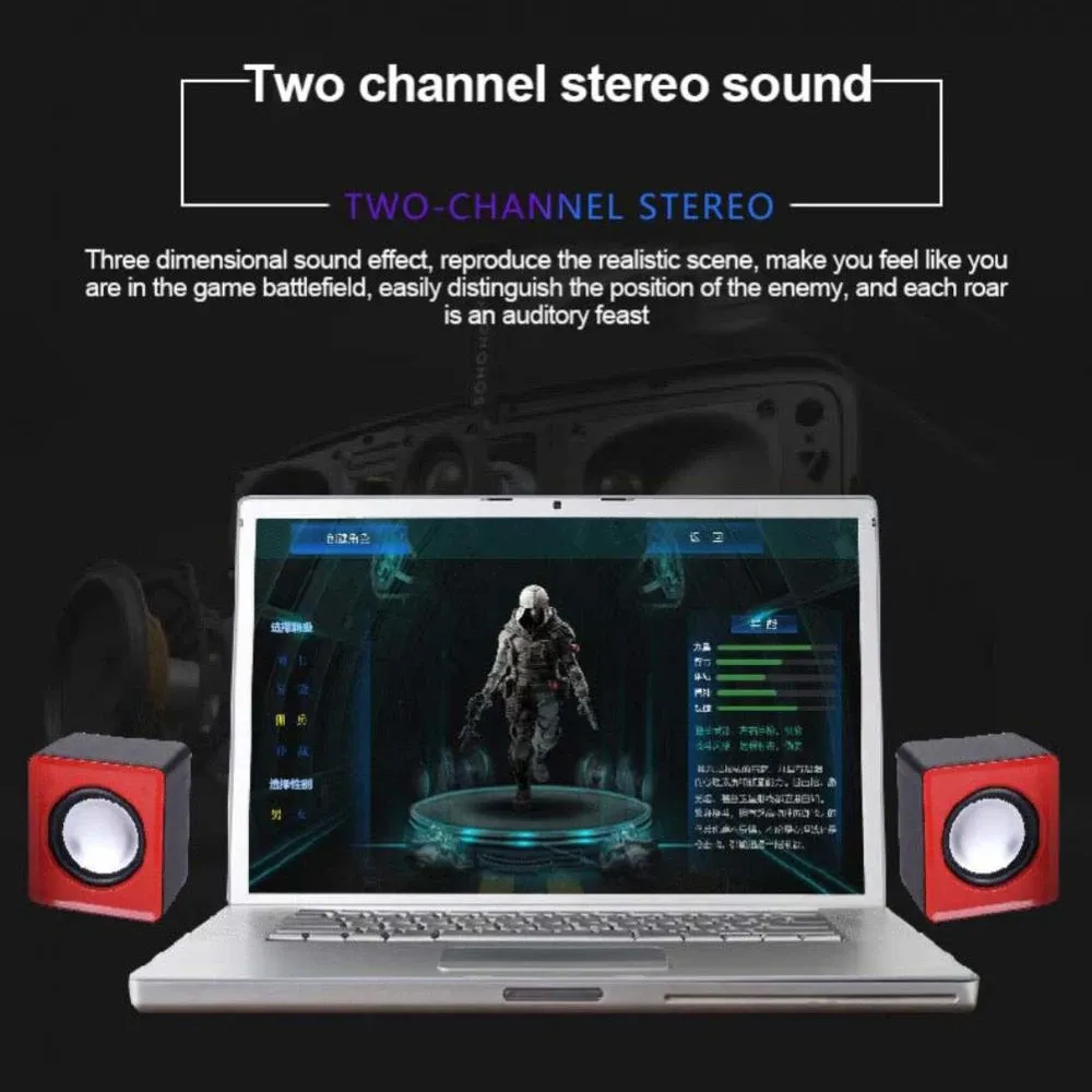 Mini Speaker for Computer PC Laptop Desktop, Caixa De Som Sound Box Music Audio System Column ...