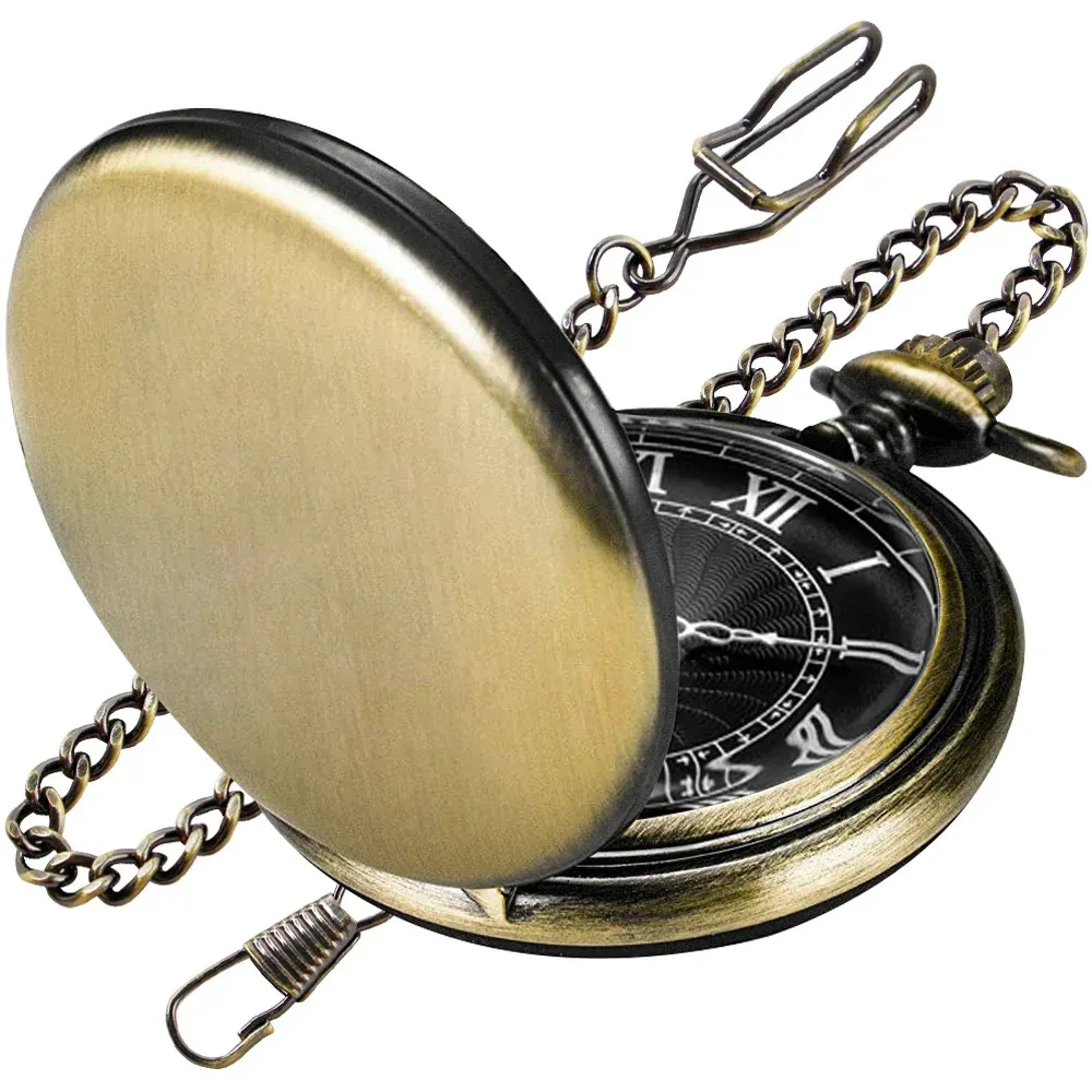 Vintage Bronze Quartz Pocket Watch Necklace:... From Dh912603111, $24. ...