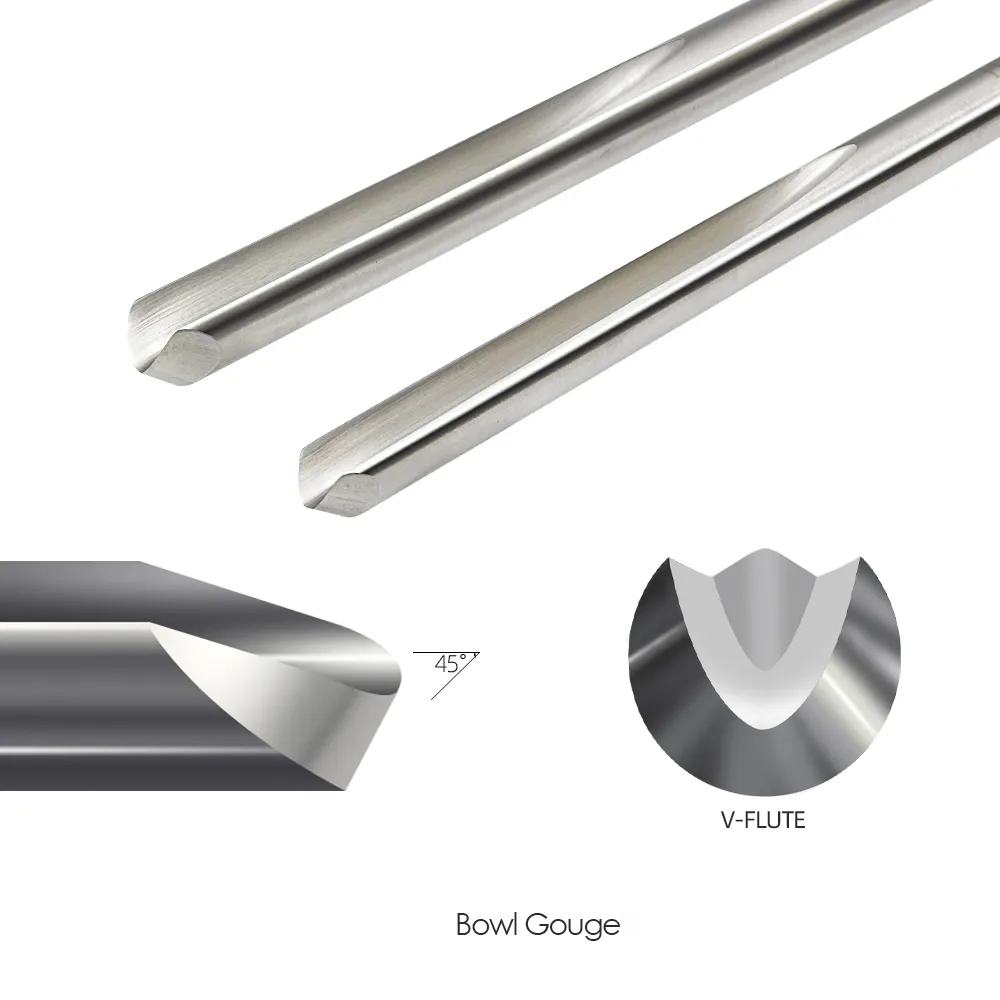 Tasp Bowl Gouge HSS Woodturning Tools Set, 1/2, 3/8, 1/4 Flute ...
