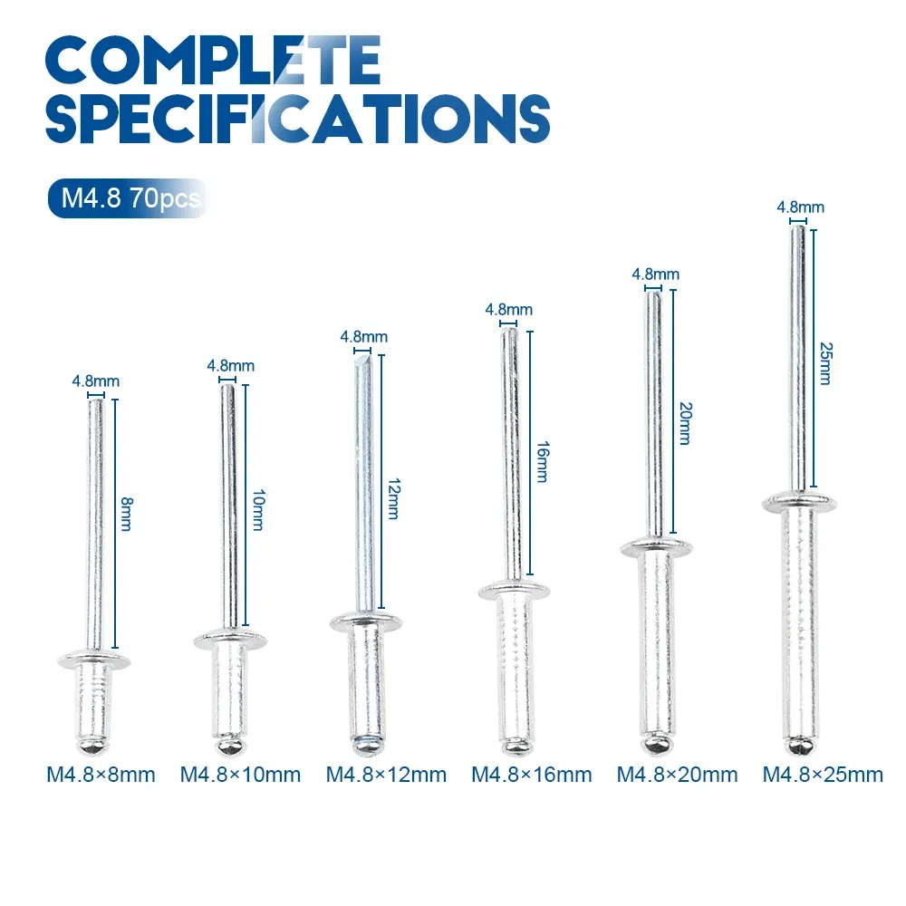 Rivets And Pins Kit: Aluminium Blind Rivets... From Ddmylucky, $31.97 ...