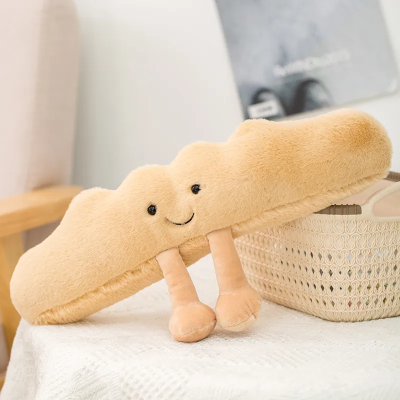 Plush Stuffed Plush Animals Toast Pretzel Croissant Baguette Stuffed ...