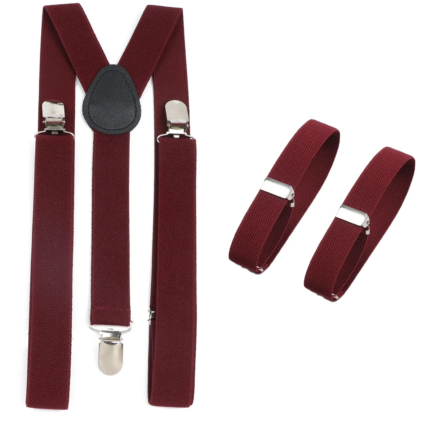 Elastic Leather Suspenders Straps Adjustable Armband Shirt Sleeve ...