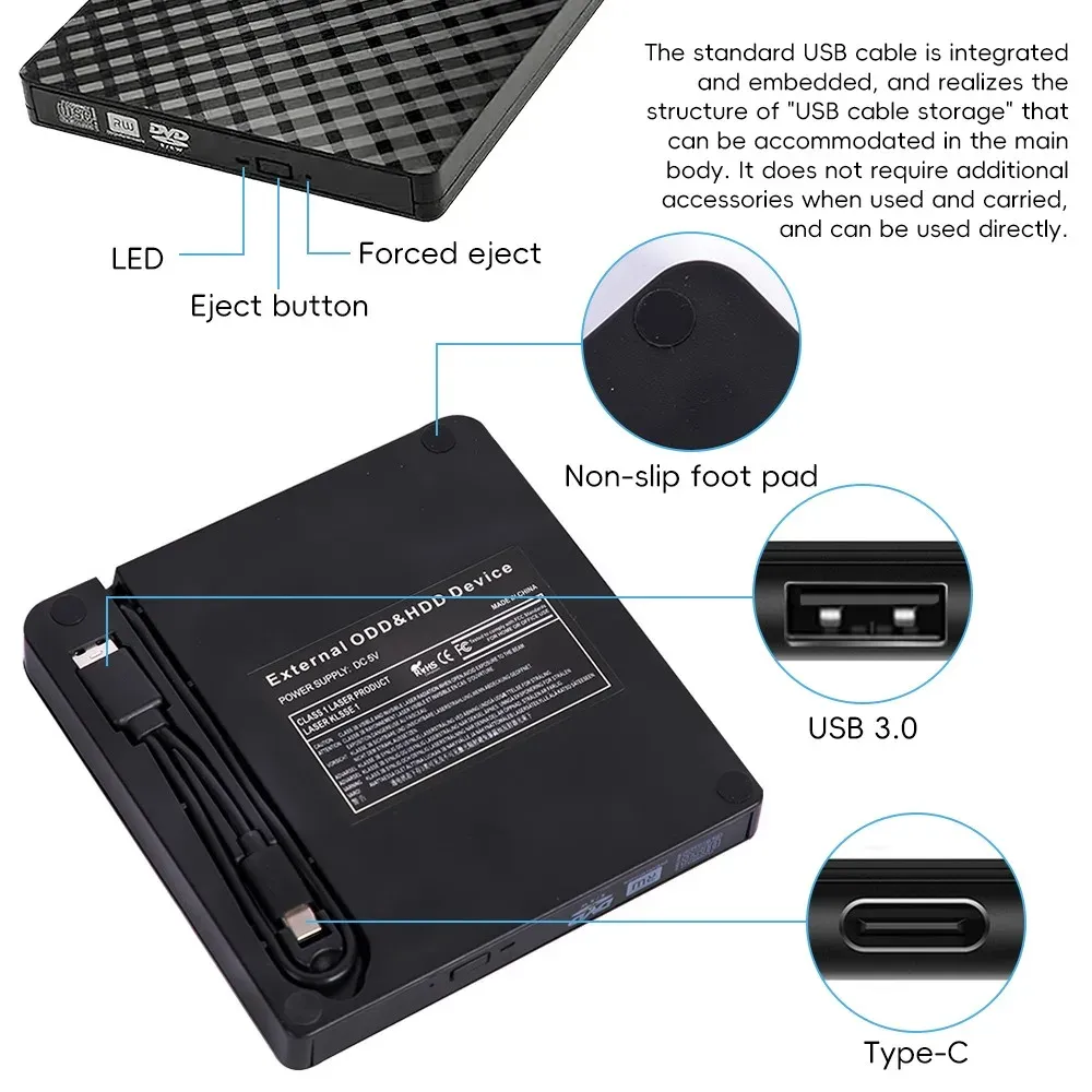 DHgate.com:High-Speed USB 3.0 Type C External CD/DVD RW Drive, Portable ...