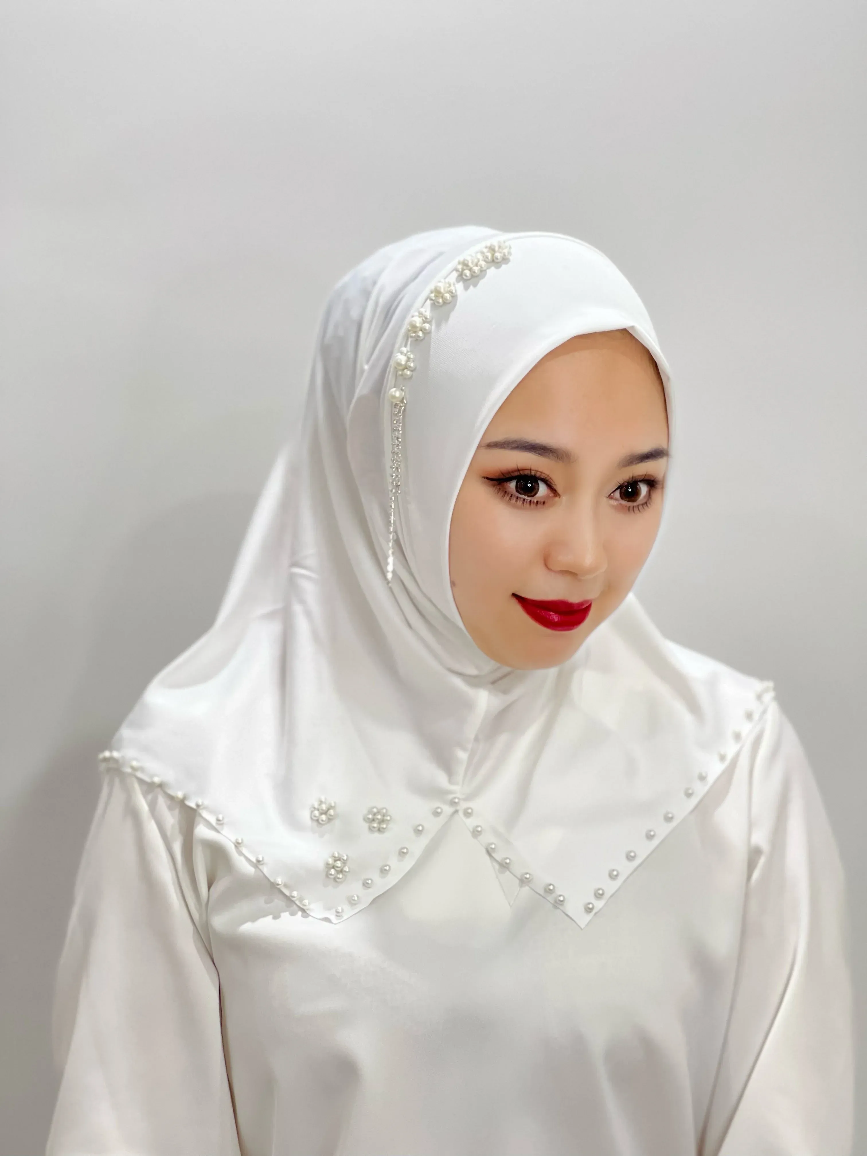 Islamic Tassel Hijab Abaya Beaded Solid Hijab Scarf for Women Muslim ...