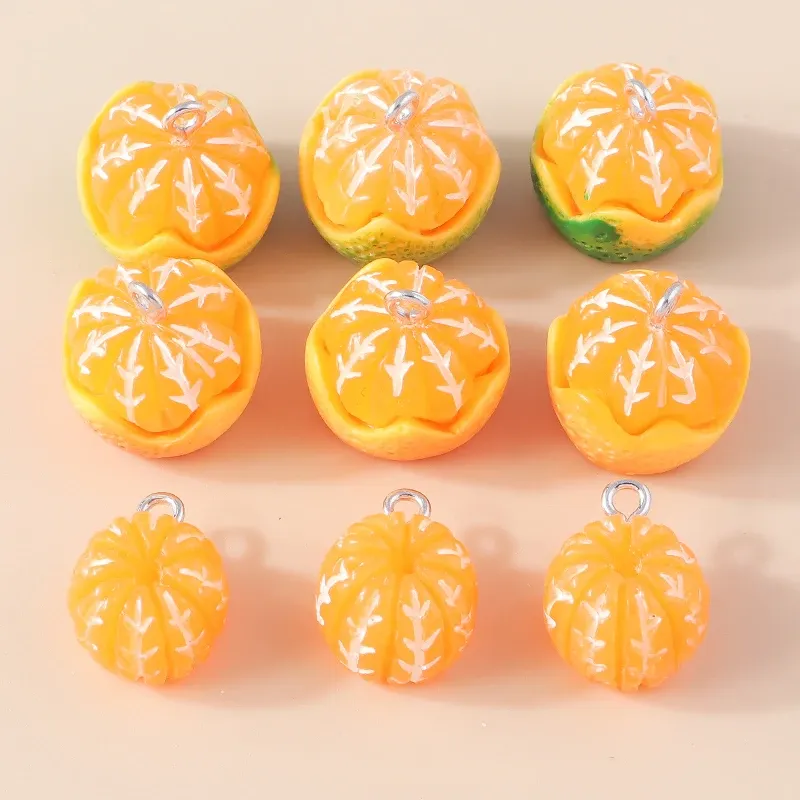 3D Resin Kawaii Orange Charms for DIY Earring, Bracelet & Necklace ...