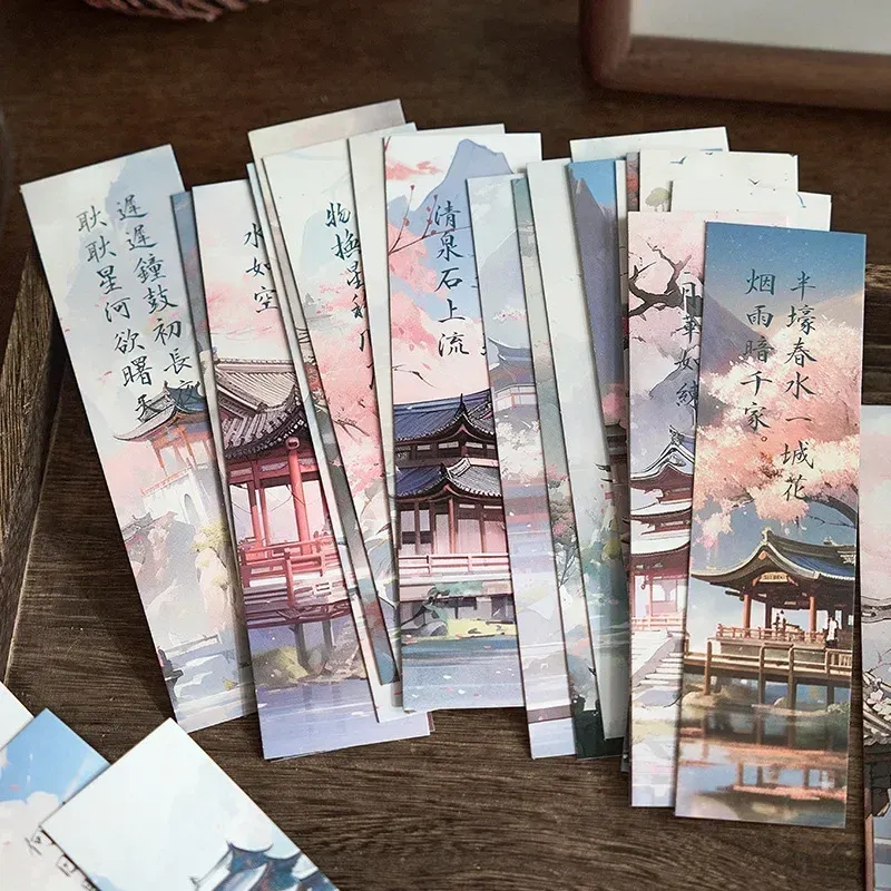 DHgate.com:30Pcs/Set Chinese Style Bookmarks Vintage Palace Tree Flower ...