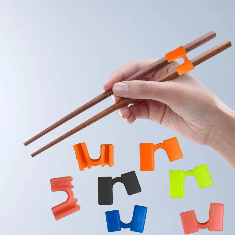 Hifuar Plastic Chopsticks Clip Chopsticks Aid Training Covers Chopstick ...
