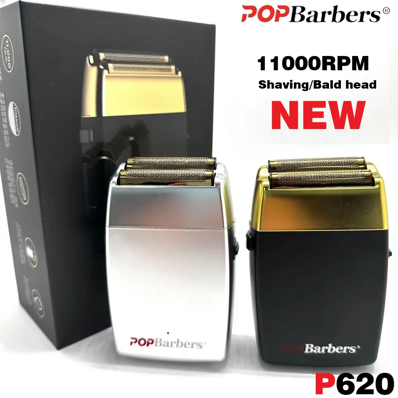 Pop Barbers P620 Electric Shaver & Beard Trimmer 11000 RPM Professional ...