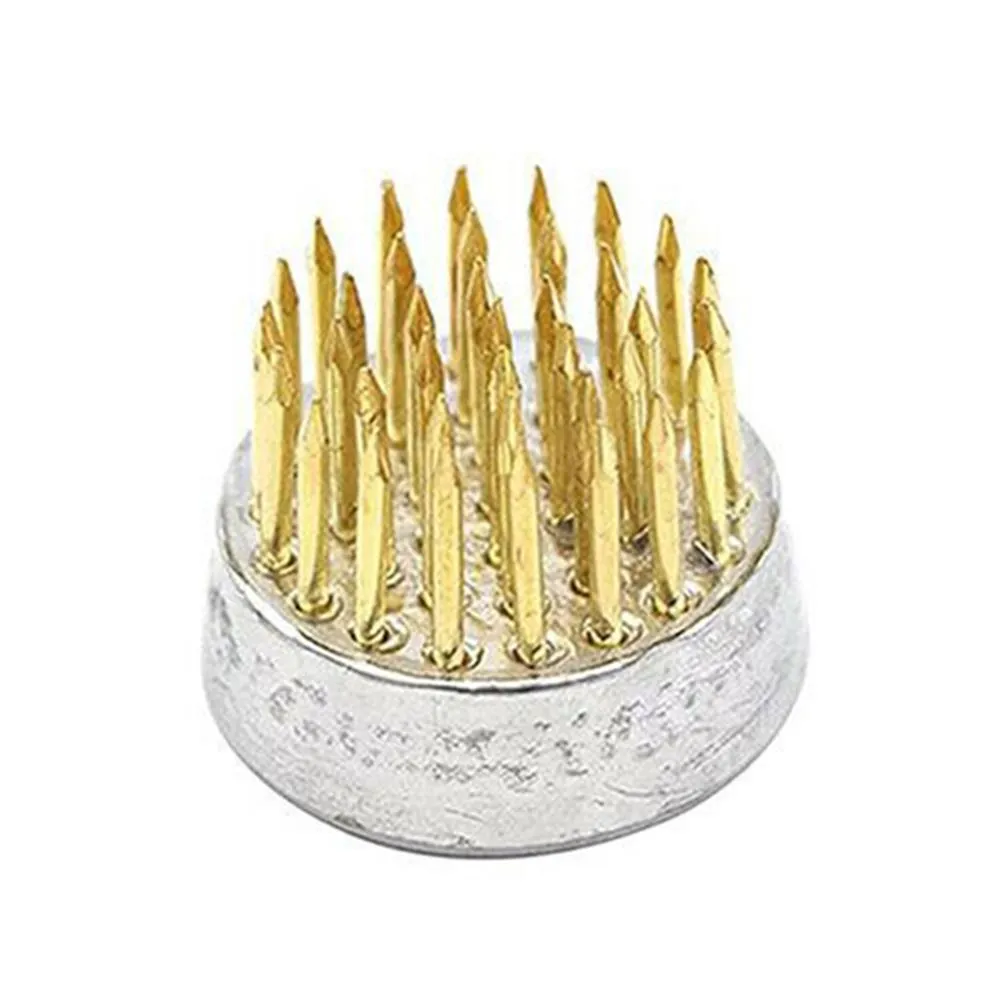 46mm Copper Needle Flower Arrangement Base Round Ikebana Kenzan Holder ...