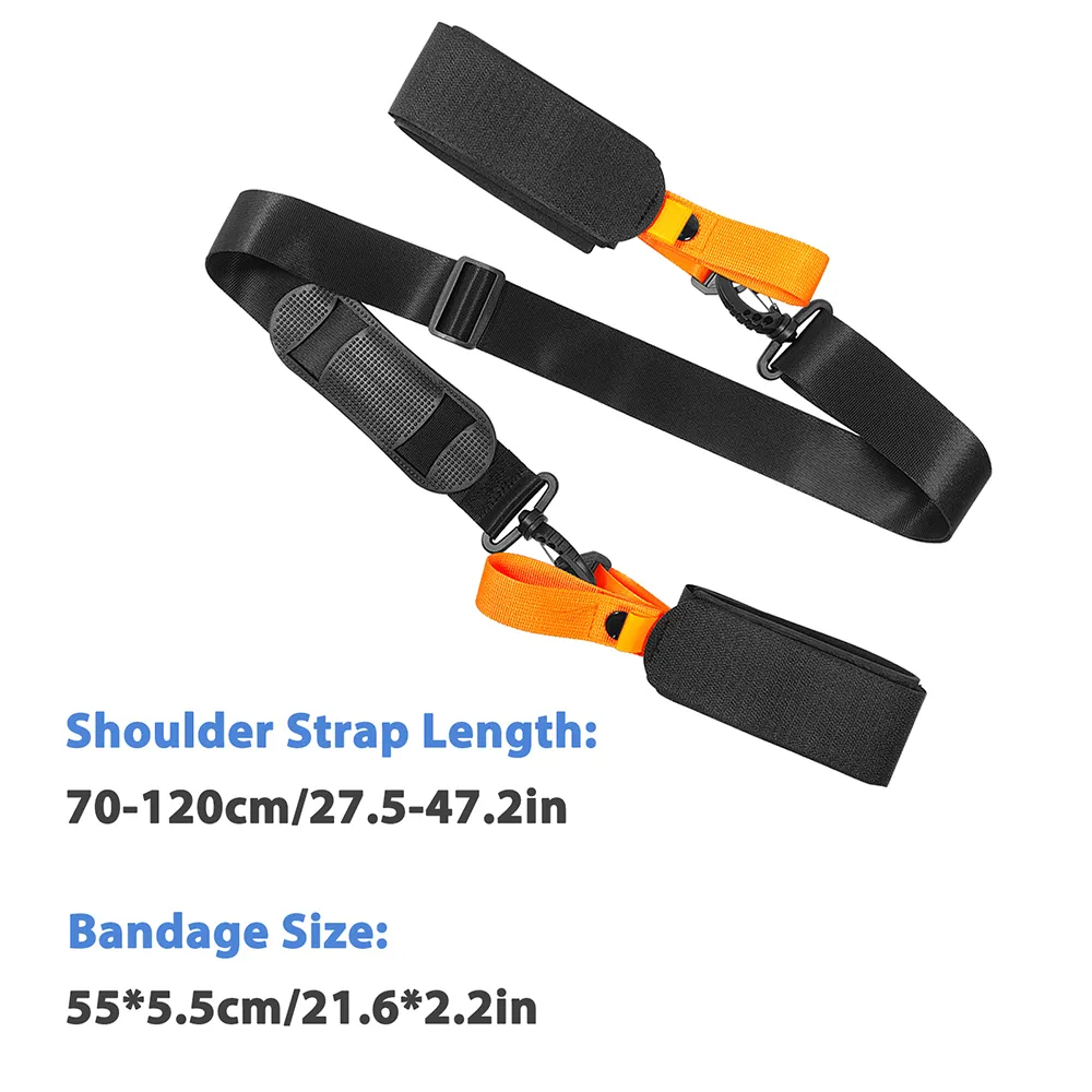 2024Upgraded Adjustable Ski Pole Shoulder Strap, Non-Slip Skiboard ...