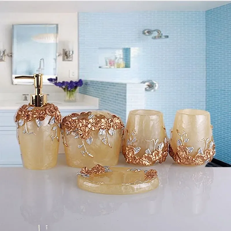 European Style Five-Piece Bathroom Accessories Set: Creative Bathroom ...