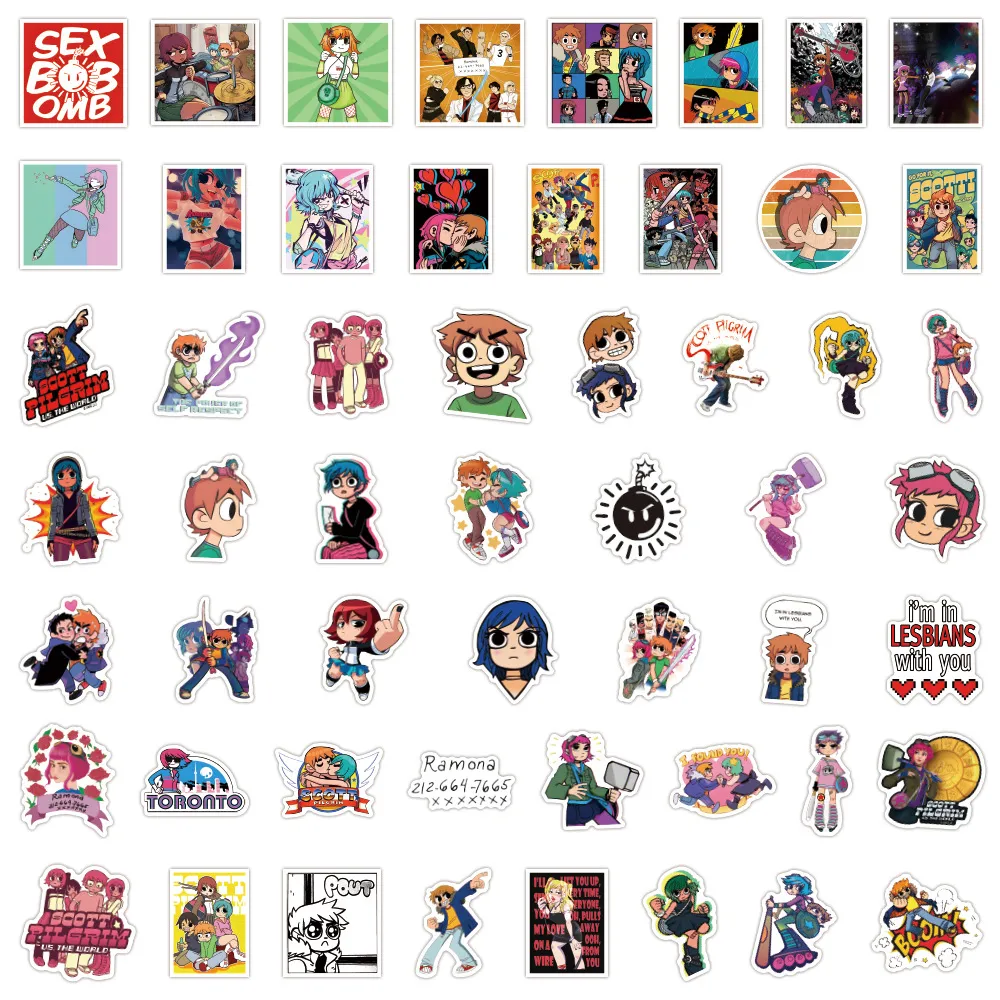 Scott Pilgrim Stickers 10/Cute Aesthetic Decals For Scrapbooking ...