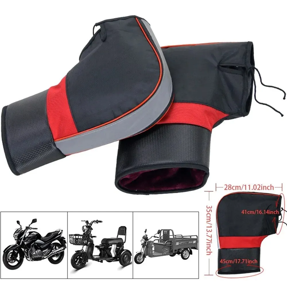 Winter Windproof Motorcycle Handlebar Gloves Warm for Motor Scooter ...