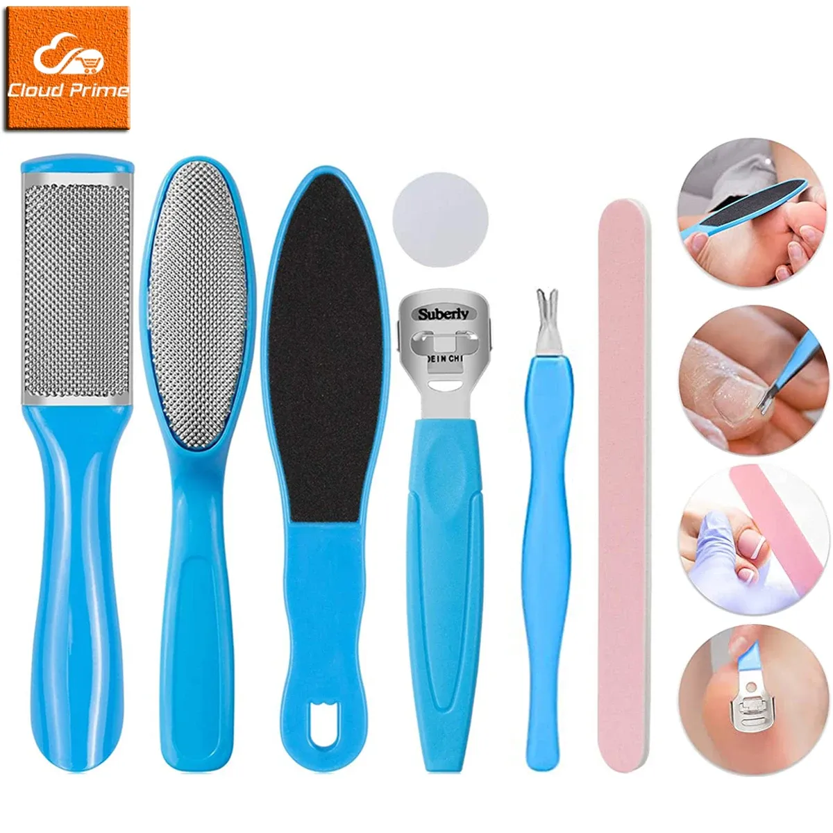 DHgate.com:8PCS Steel Nail and Foot Care Kit for Manicure and Pedicure ...