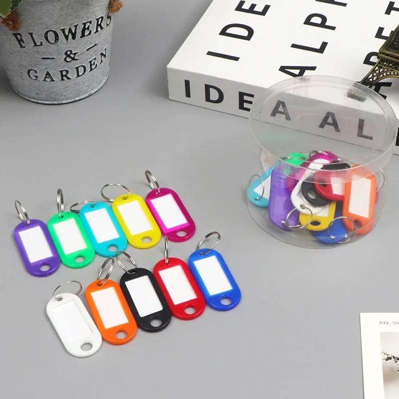 10/30/Colorful Plastic Keychain Tags Numbered Name Label with Split ...