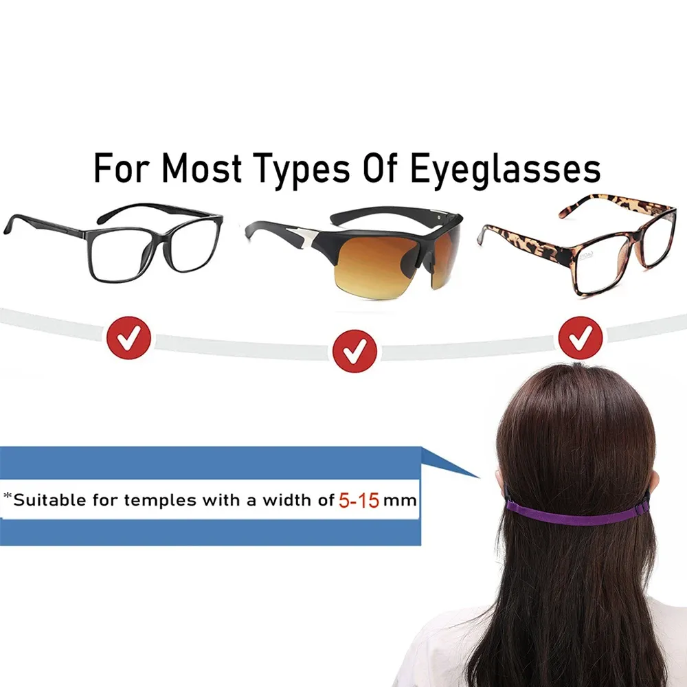 Eyeglasses Strap Elastic Nylon Rope Anti-slip Holder for Sports, Unisex ...