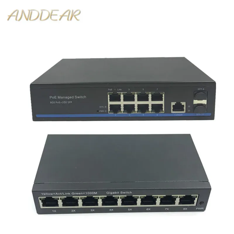 DHgate.com:PoE Ethernet Switch: 8-Port Gigabit Managed Switch with SFP ...