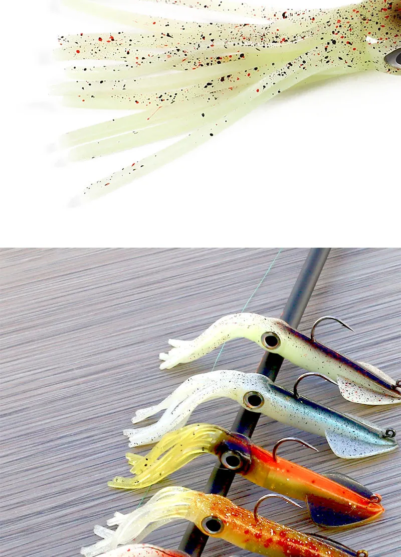 Luminous Squid Jigging Lure For Saltwater Fishing ... From Ddmyfriend ...