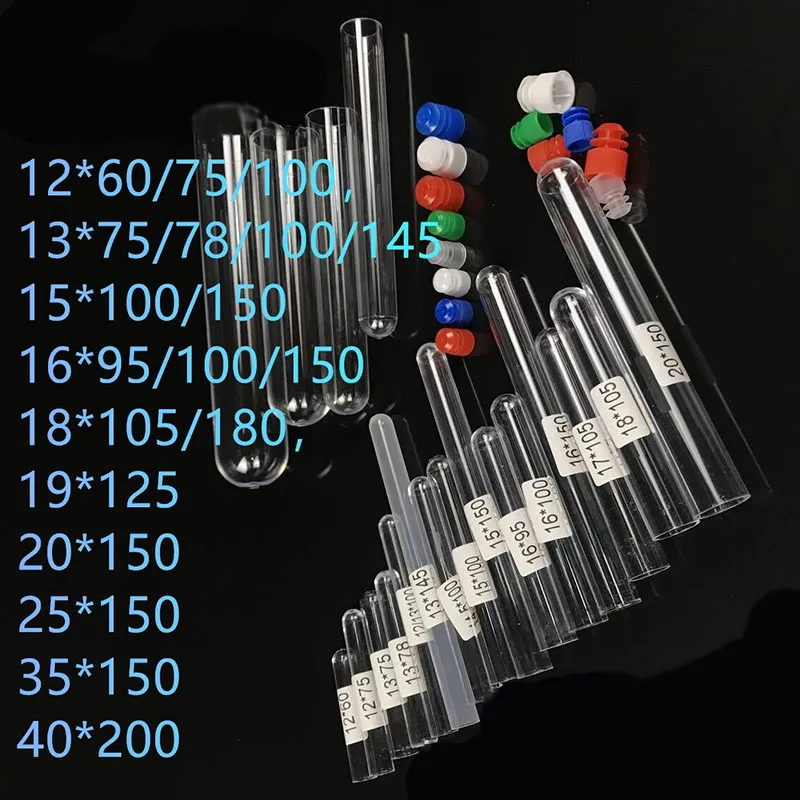 Clear Plastic Test Tubes With Push Caps: Lab Supplies From Ddmymaster ...