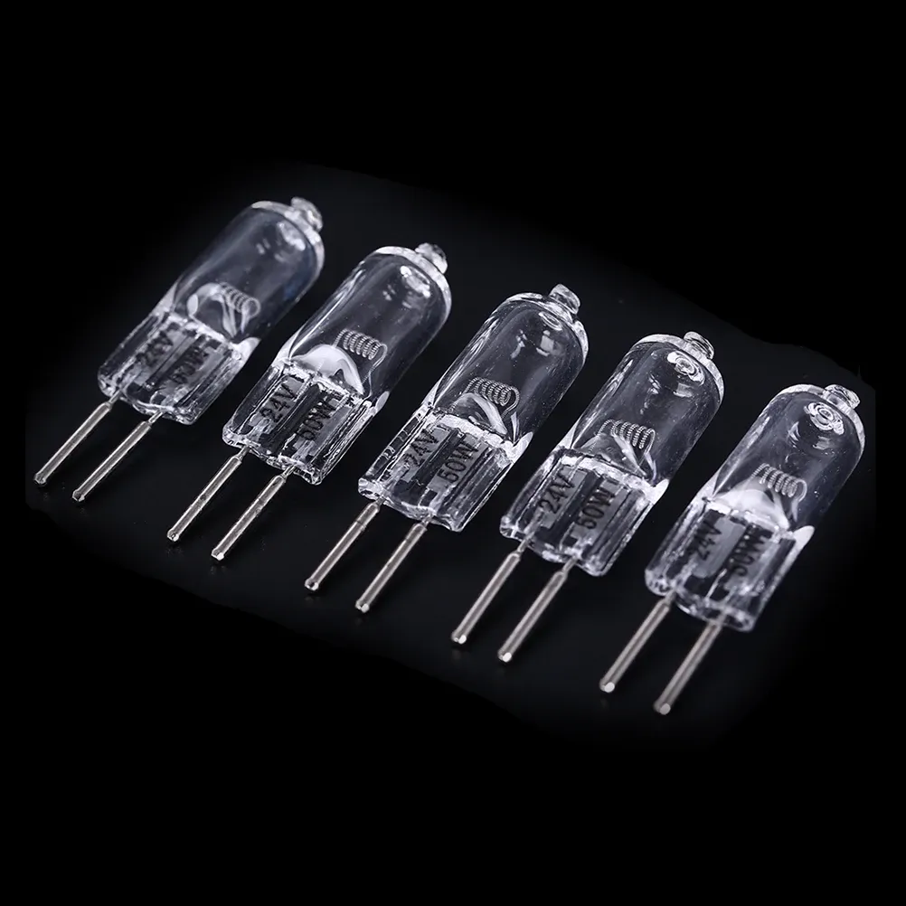 Warm Halogen Light Bulbs - 35/ 50W 2900K G5.3 24V Crystal Halogen Base ...