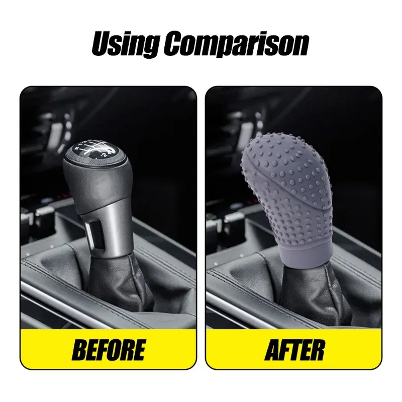 Non-Slip Silicone Gear Shift Lever Cover Universal Manual Car Gear ...