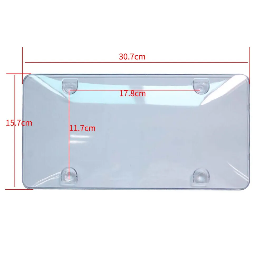 2-Pack Clear License Plate Covers for US Vehicles, Reflective ...