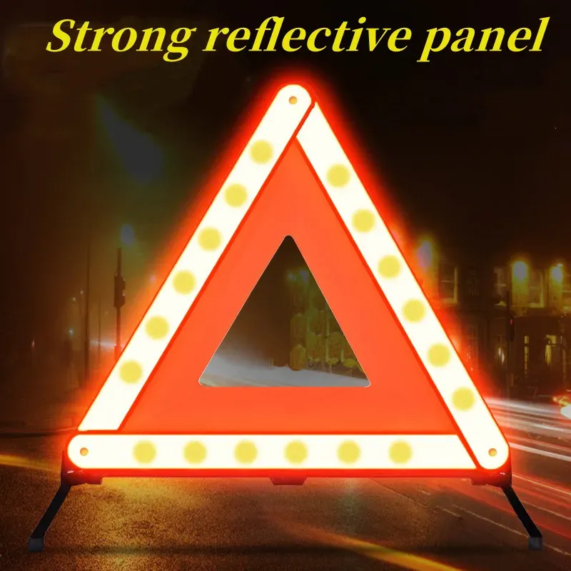 Car Emergency Breakdown Warning Triangle Red Reflective Safety Hazard ...