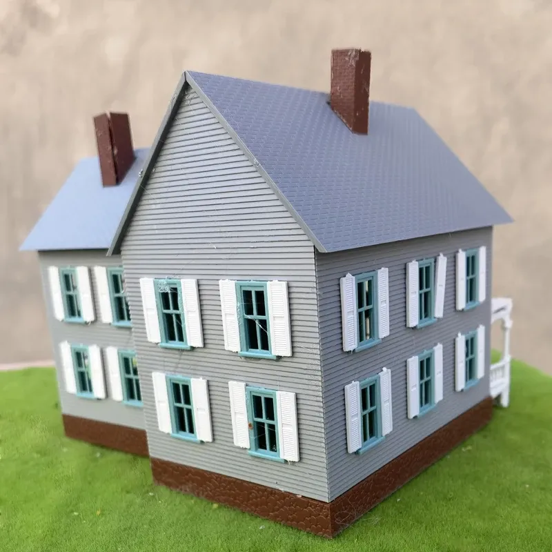 Build A Model House Kit: HO Scale Dwelling House Model, 1/87 Scale ...