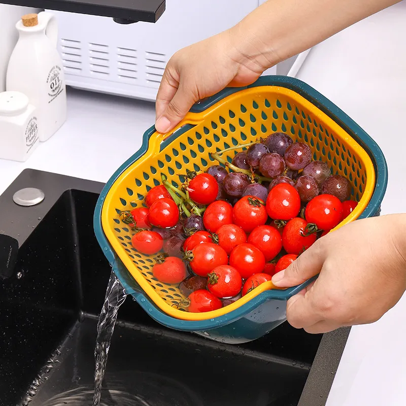Collapsible Kitchen Colander - Silicone Strainer Basket for Fruit ...