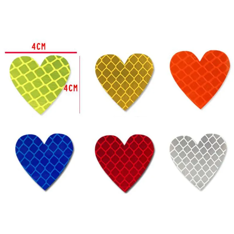 DHgate.com:Reflective Heart Car Stickers - 12 Pack Heart Shape Safety ...