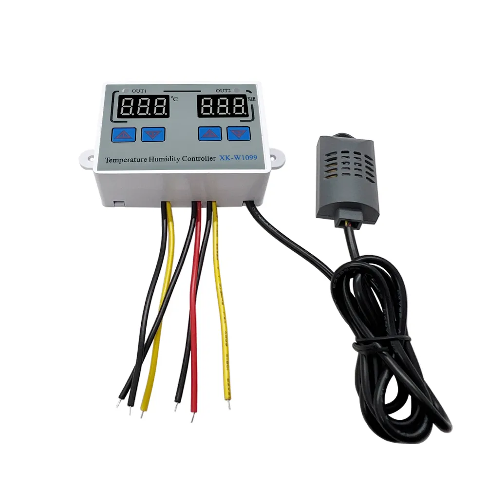 W1099 Dual Digital Temp & Humidity Regulator with Sensors for ...