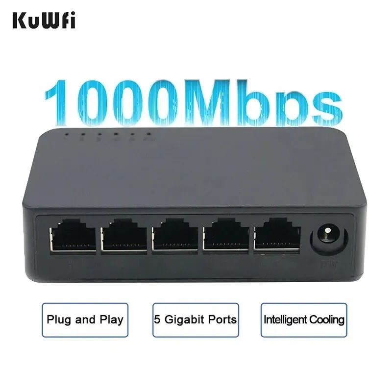 5-Port Gigabit Ethernet Switch | Fast Wired Internet Connection | For ...