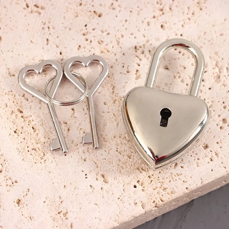 Heart Shaped Mini Padlock Set With Heart Lock And Key For Travel ...