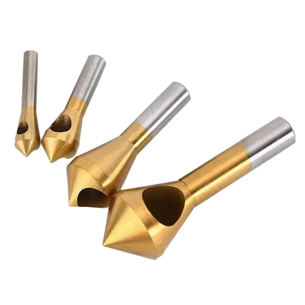 90 Degree Chamfering Drill Bits HSS Titanium Coated Countersink Cutter ...