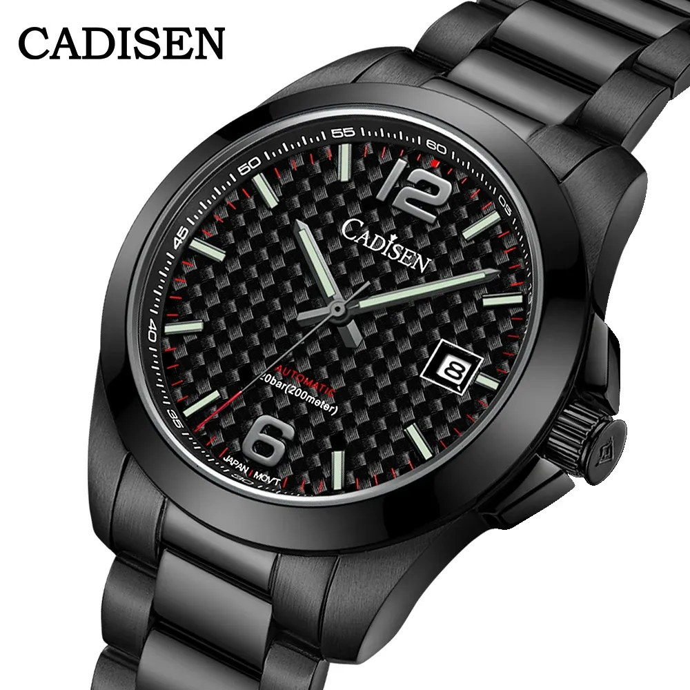 CADISEN C8197 Men's Automatic Mechanical Diver watch se with Sapphire Glass - MIYOTA 8215 Movt ...