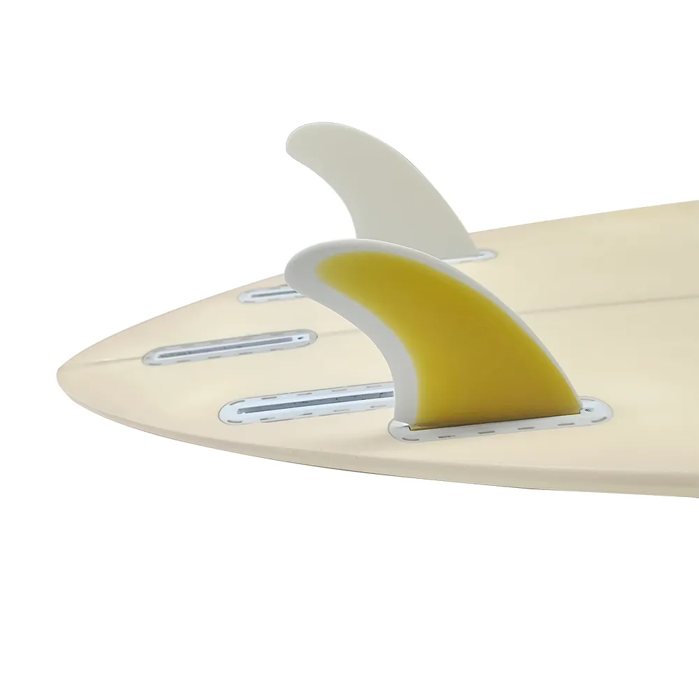 UPSURF Twin Fin Surfboard Fins Fiberglass, Yellow ... From Ddmyhome ...