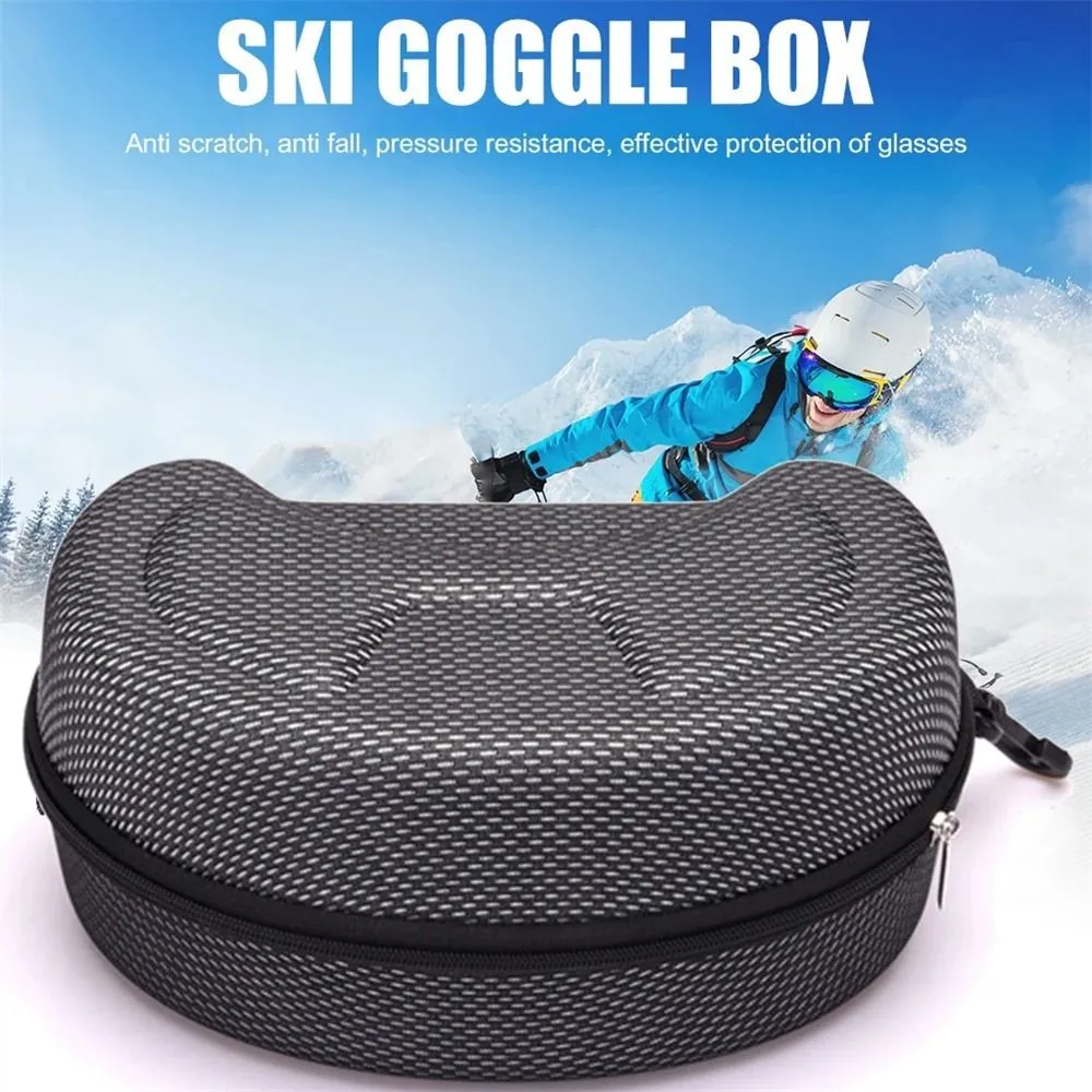 Waterproof EVA Hard Case for Ski/Snowboard Goggles & Sunglasses - Black ...