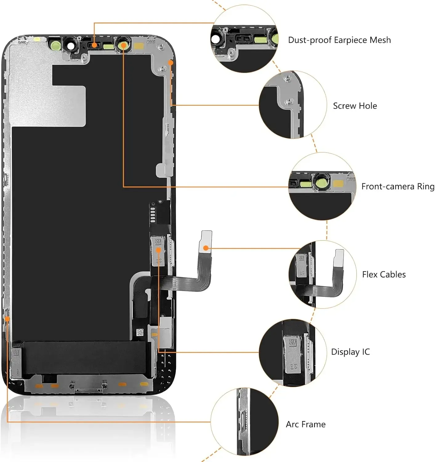 Original OLED Pantalla 2025 IPhone 12 Pro LCD Display Touch Screen ...