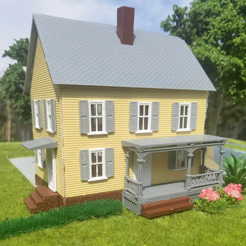 1/87 Ho Scale Miniature Architectural Model House Model Dwelling Kit ...