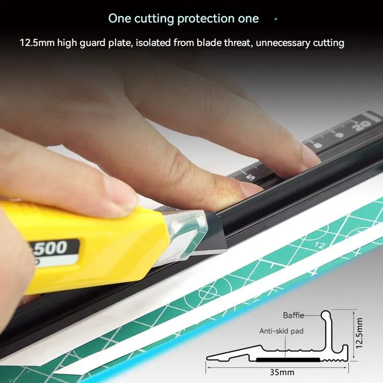 Leather Craft Safety Rulers: Precise Measuring, Anti-Cut Protection ...