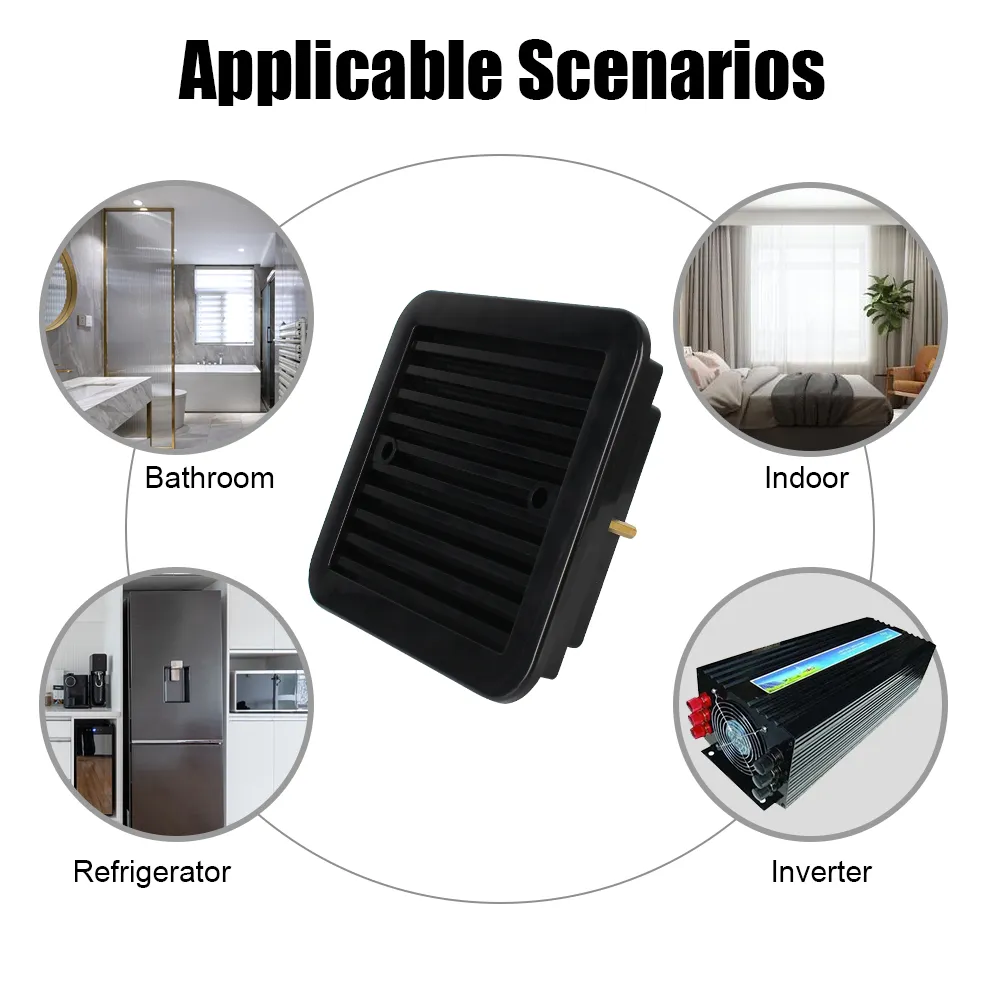 12V Caravan RV Fans Fridge Air Vent Side Exhaust Strong Wind Camper Car ...