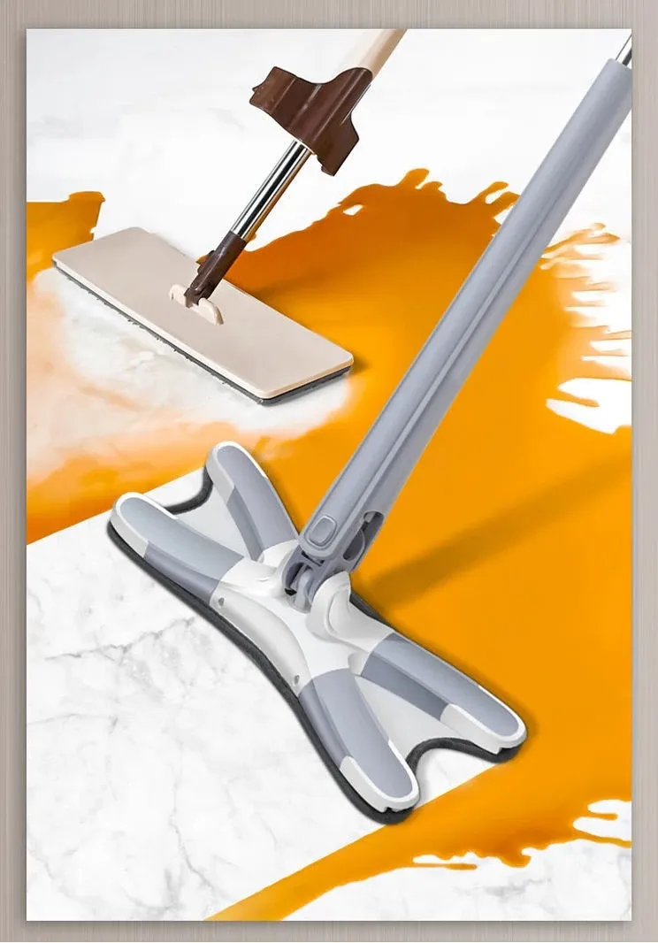 New X-Shaped Mop 360 Rotating Flat Floor Mop with Replaceable Mop Mat ...