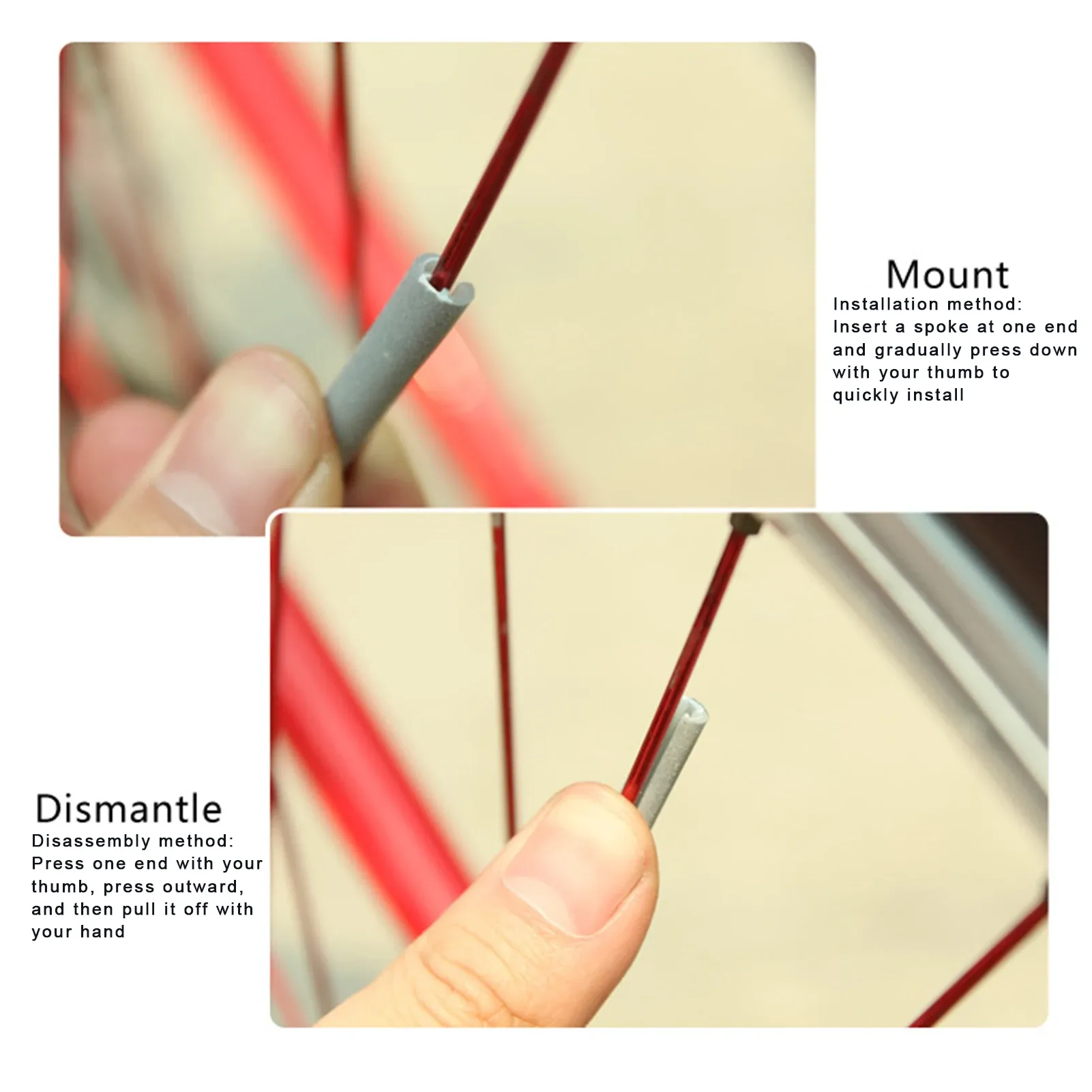 Bicycle Reflectors: Reflective Tube Clips for Enhanced Bike Wheel Spoke ...