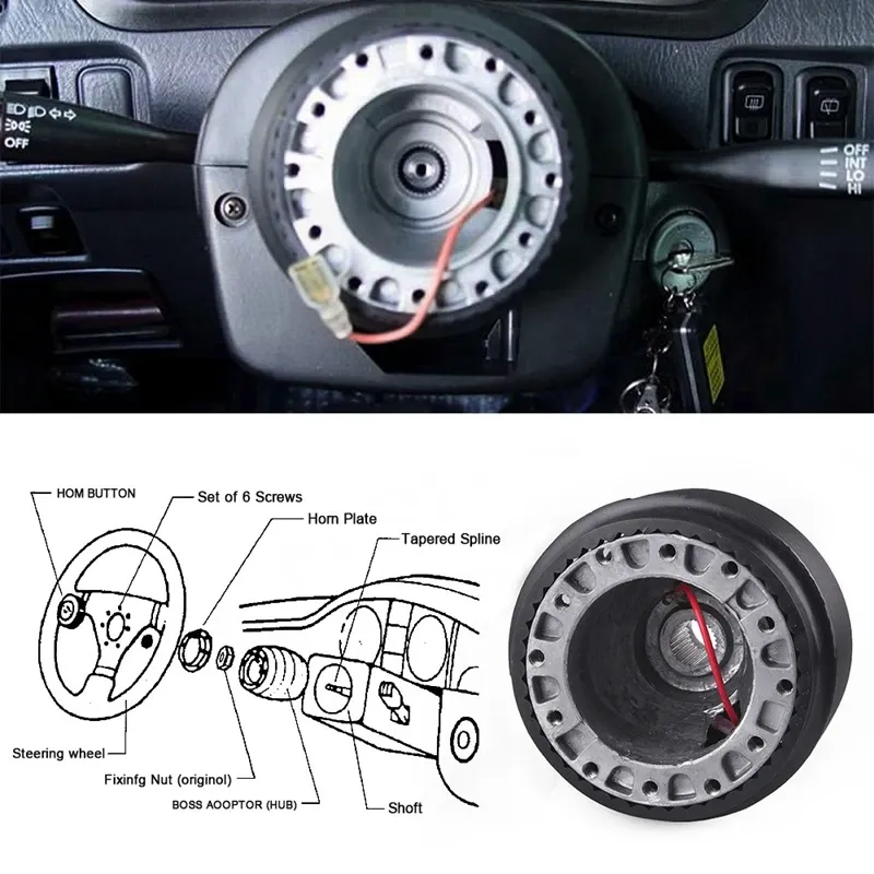 Universal Steering Wheel Hub Adapter Boss Kit for Cars and Racing ...