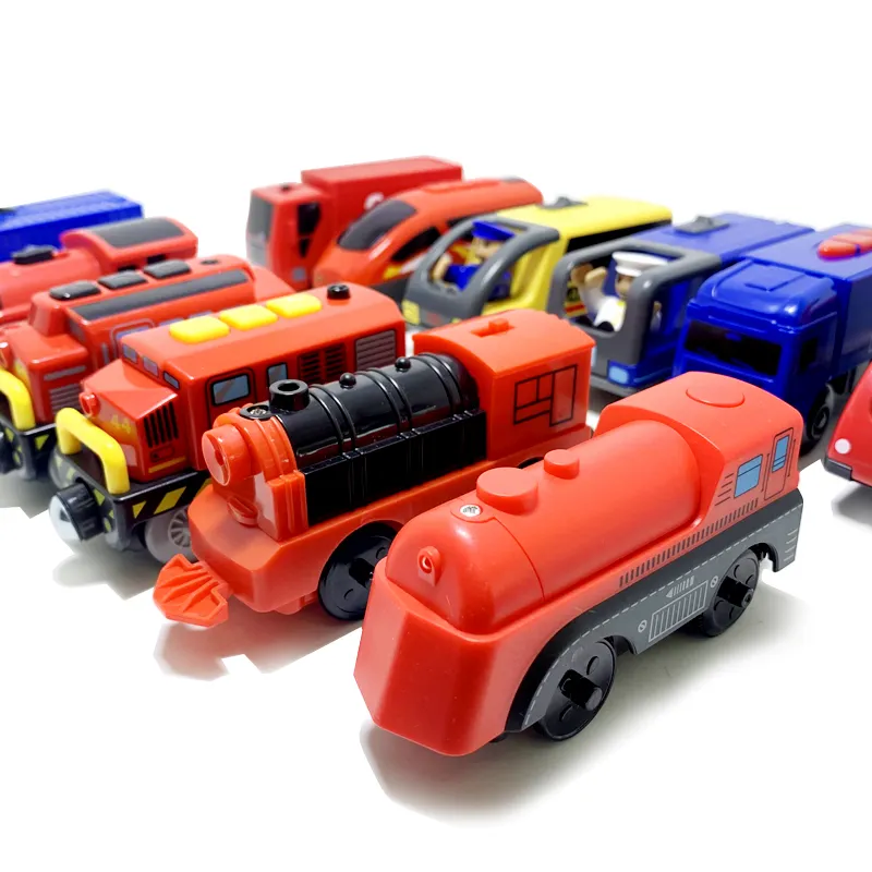 Electric Car Track Toy Battery Operated Locomotive, Magnetic Coupling ...