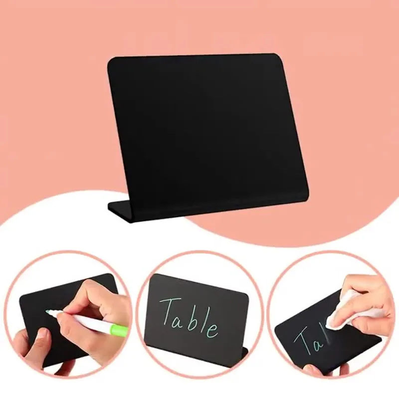 Mini Chalkboard Signs with Wooden Bases Handheld Menu Blackboard for ...