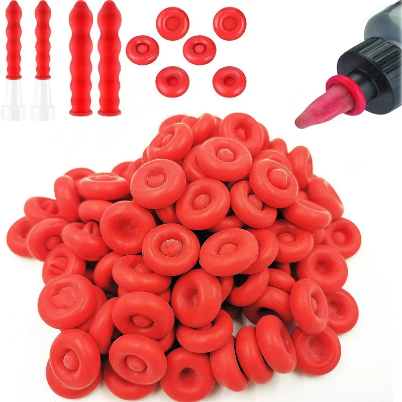 DHgate.com:10-Pack Reusable Tube Sealer Caps - Red Caulk Saver Caps for ...