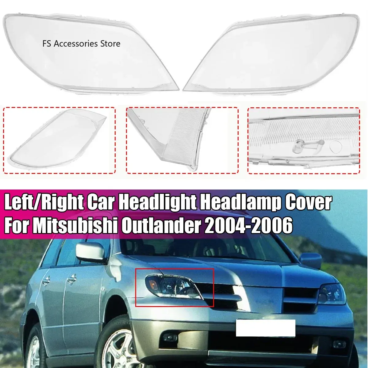 Crystal Clear Headlight Covers - Durable Shell - Compatible with ...